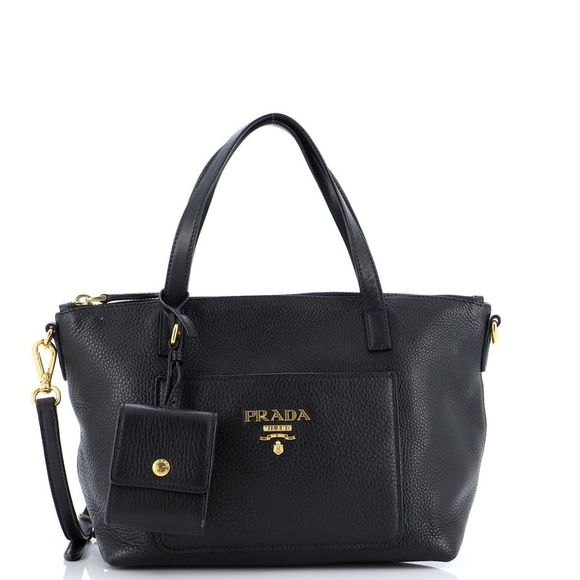 Prada | Bags | Prada Front Pocket Shopping Tote Vitello Daino Mini ...